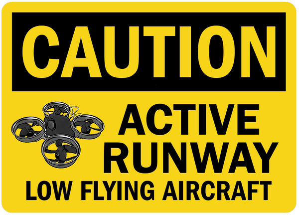 Caution Active Runway Sticker – Tiny Whoop