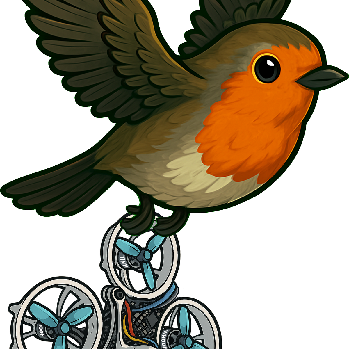 European Robin Attack Sticker – Tiny Whoop