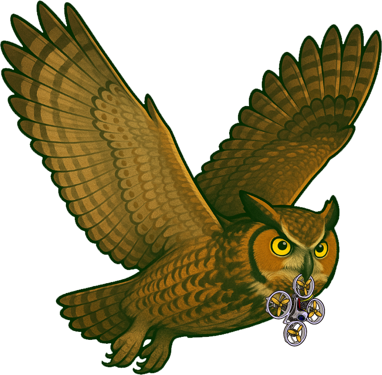 Great Horned Owl Attack Sticker – Tiny Whoop