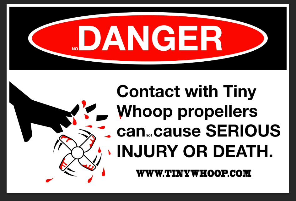 NO DANGER Poster – Tiny Whoop